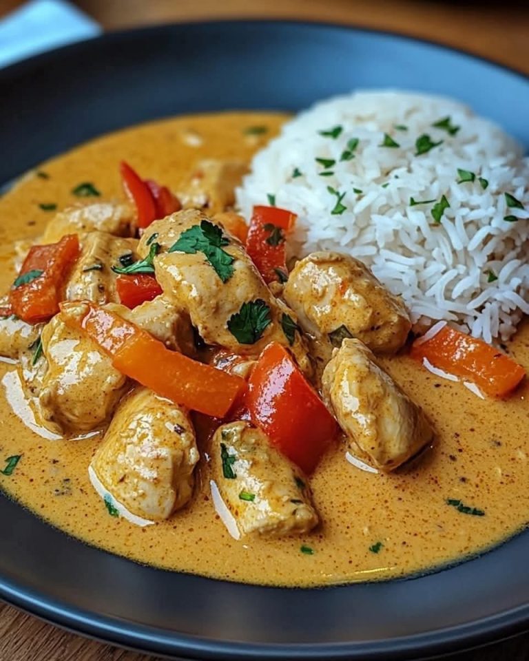 Epic Creamy Chicken Curry with Bell Peppers & Steamed Rice – Lets Cook