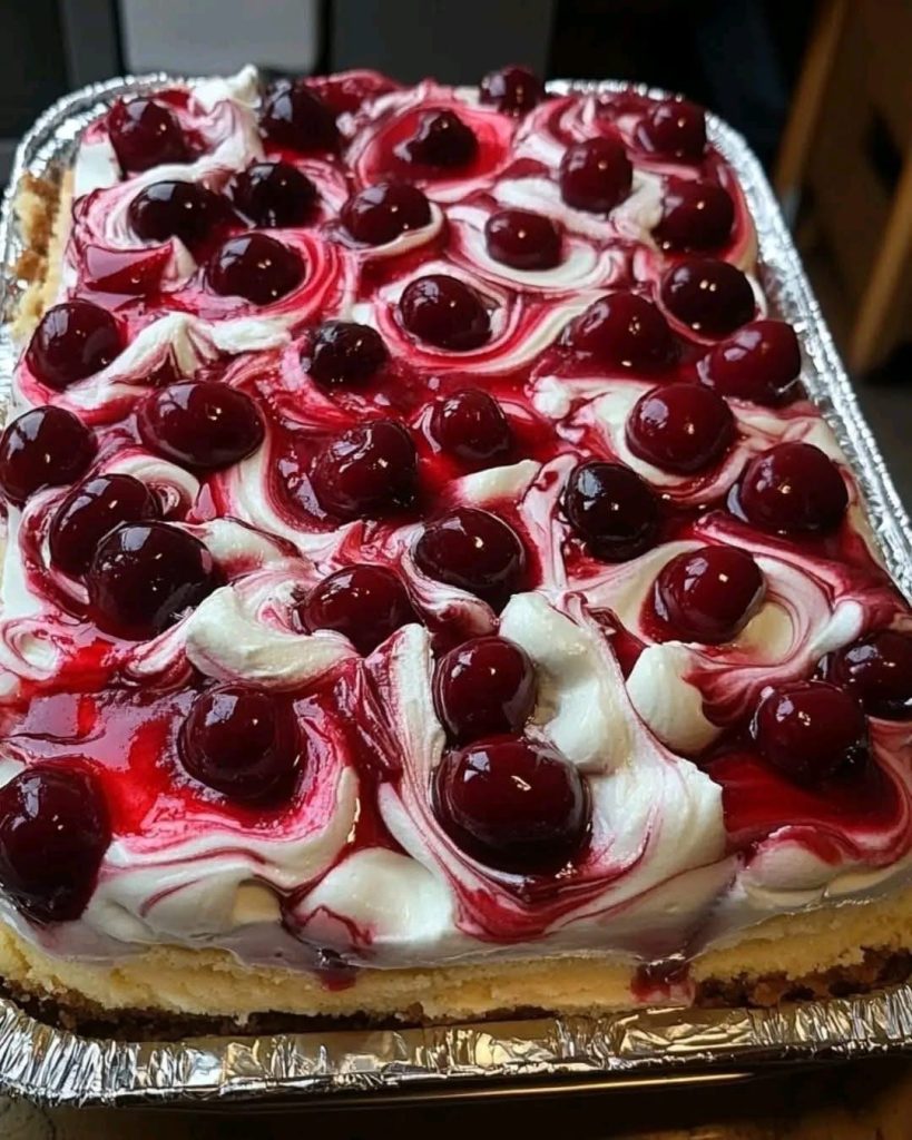 Cherry Swirl Cheesecake Dessert – Lets Cook